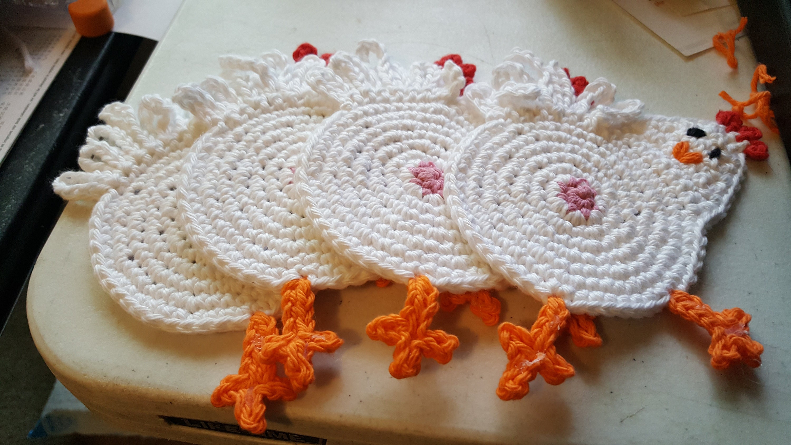 Chicken Butt Coaster, Set of 4 | Cotton Coasters | Farm Coasters ...