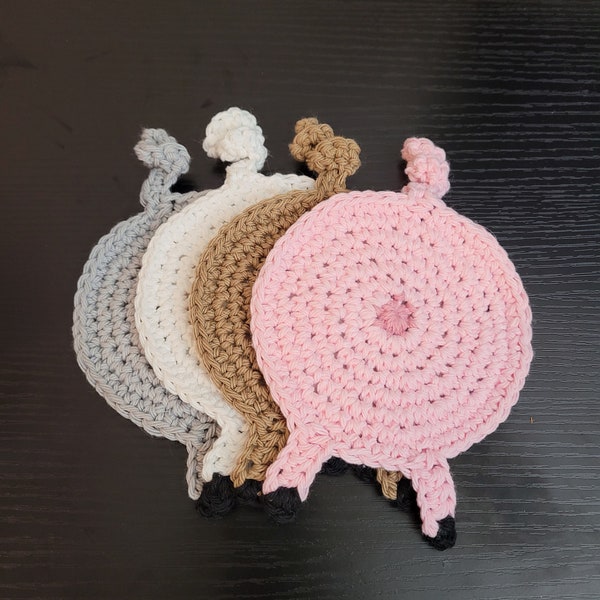 Crochet Pig Coasters - Etsy
