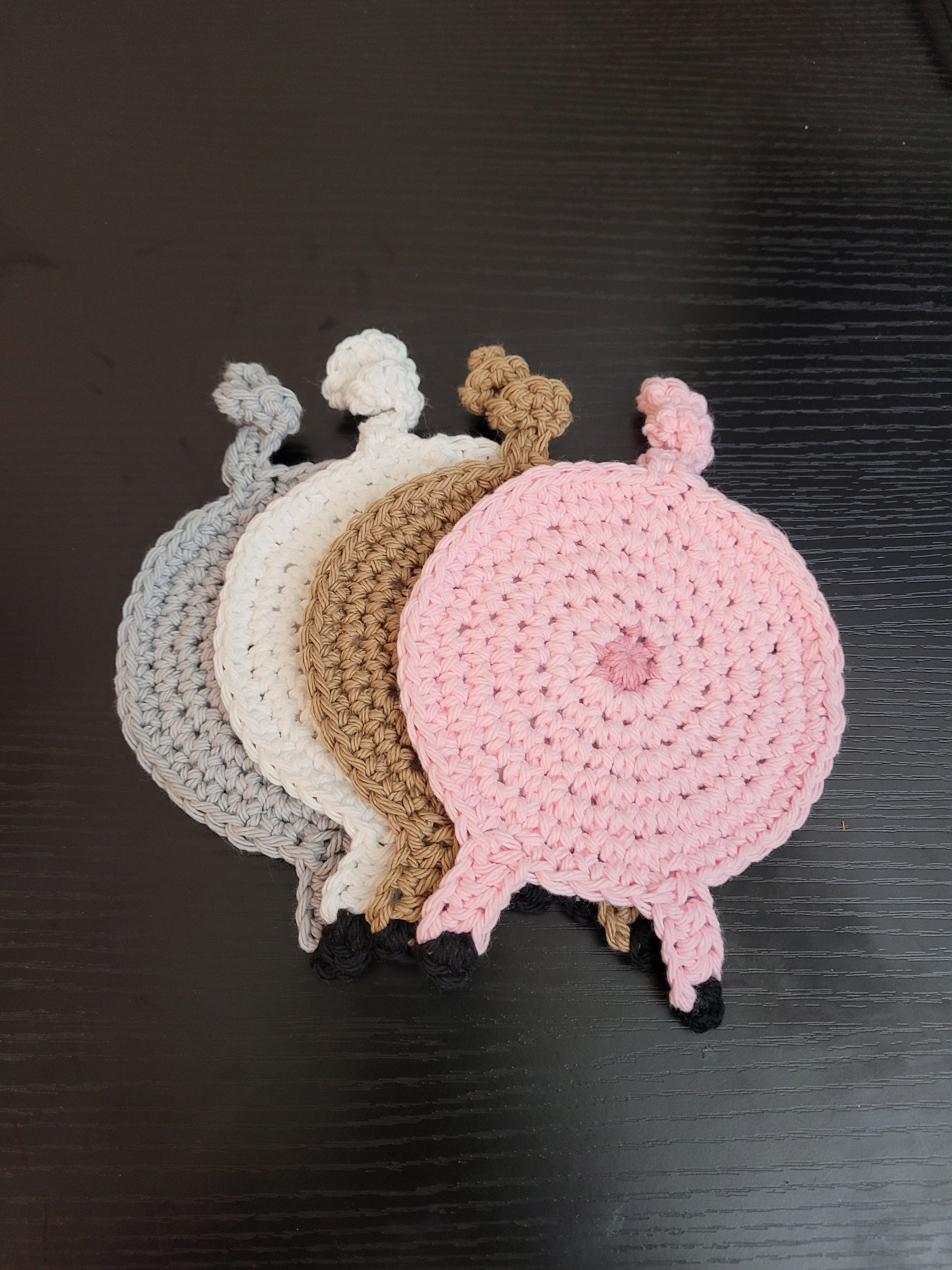 Set of 4 Pig Butt Coasters Pig Coasters Farm Coasters Whimsical ...