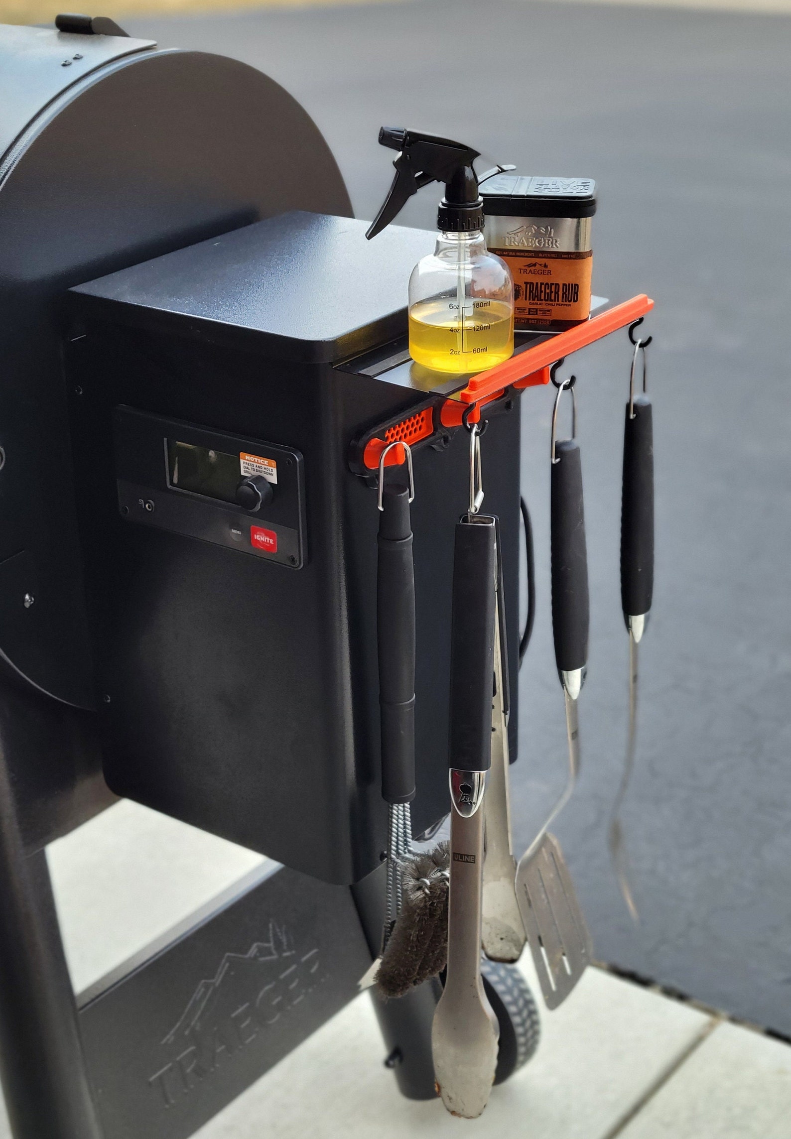 Pellet Hopper Shelf With Utensil Hooks traeger Smokers Only - Etsy