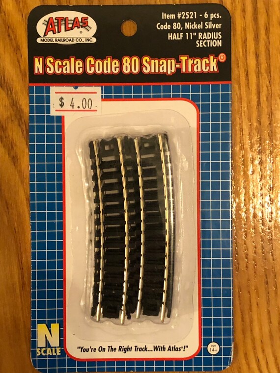 N scale Atlas Code 80 Snap Track Half 11 Radius | Etsy N scale Atlas Code 80 Snap Track Half 11 Radius | Etsy