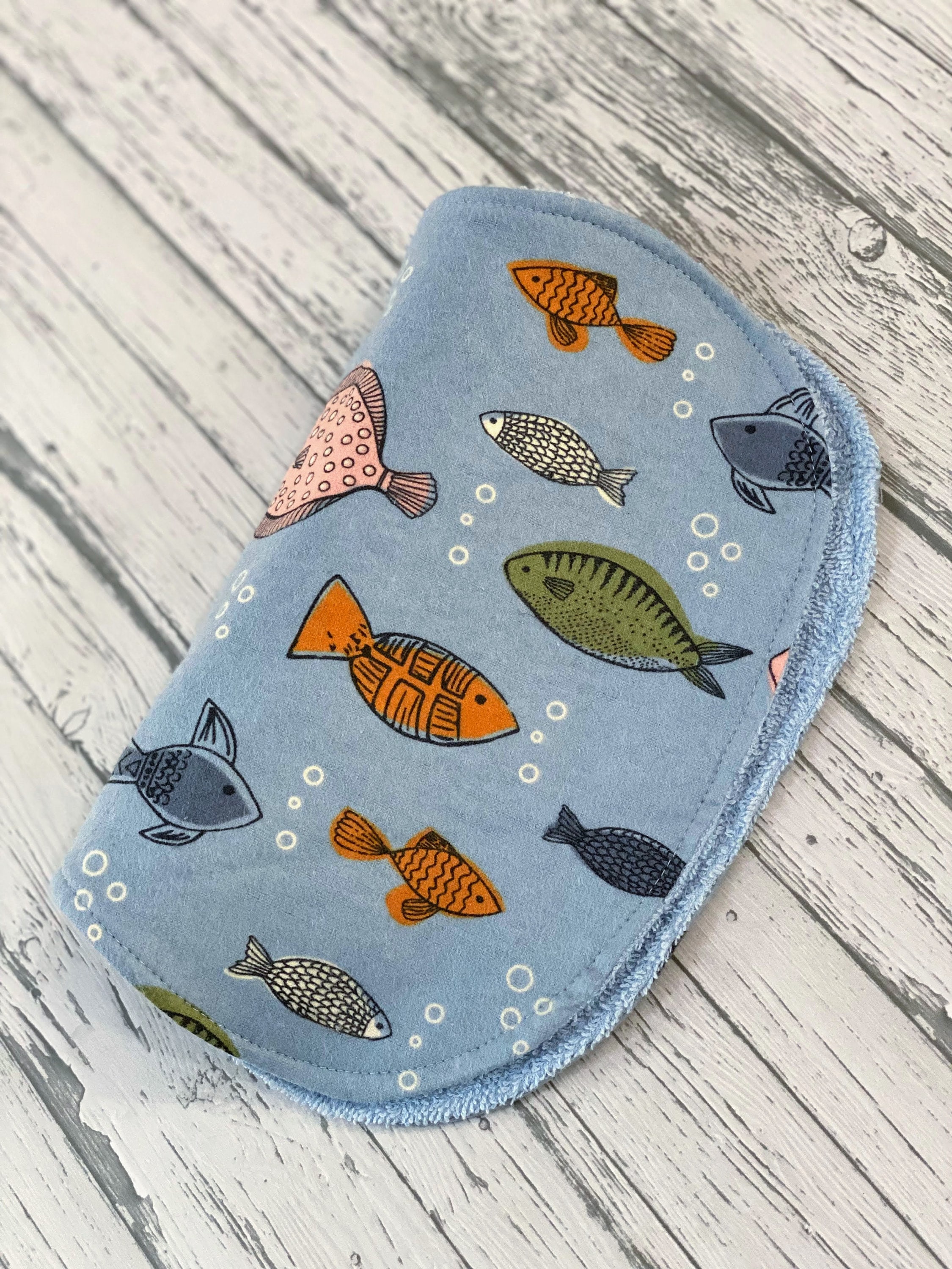 Fish Burp Cloth Fishing Baby Theme Ocean Nursery Baby Burp Cloths Baby Angler Gift Burp Clothes ...