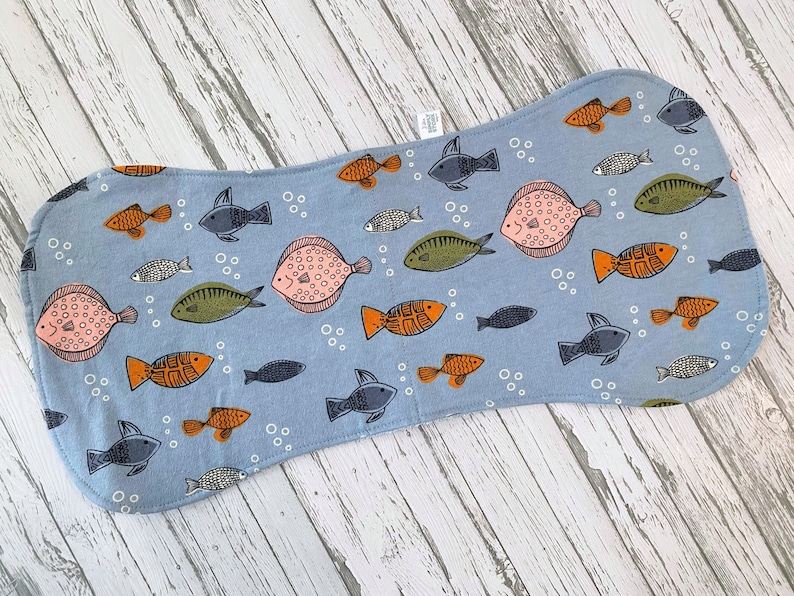 Fish Burp Cloth Fishing Baby Theme Ocean Nursery Baby Burp Cloths Baby ...