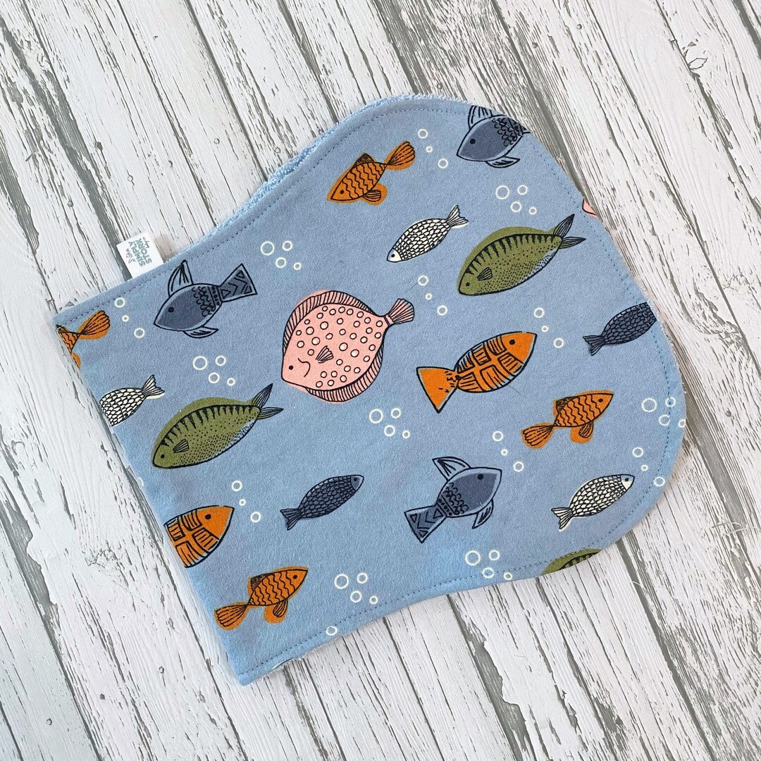 Fish Burp Cloth Fishing Baby Theme Ocean Nursery Baby Burp Cloths Baby Angler Gift Burp Clothes ...