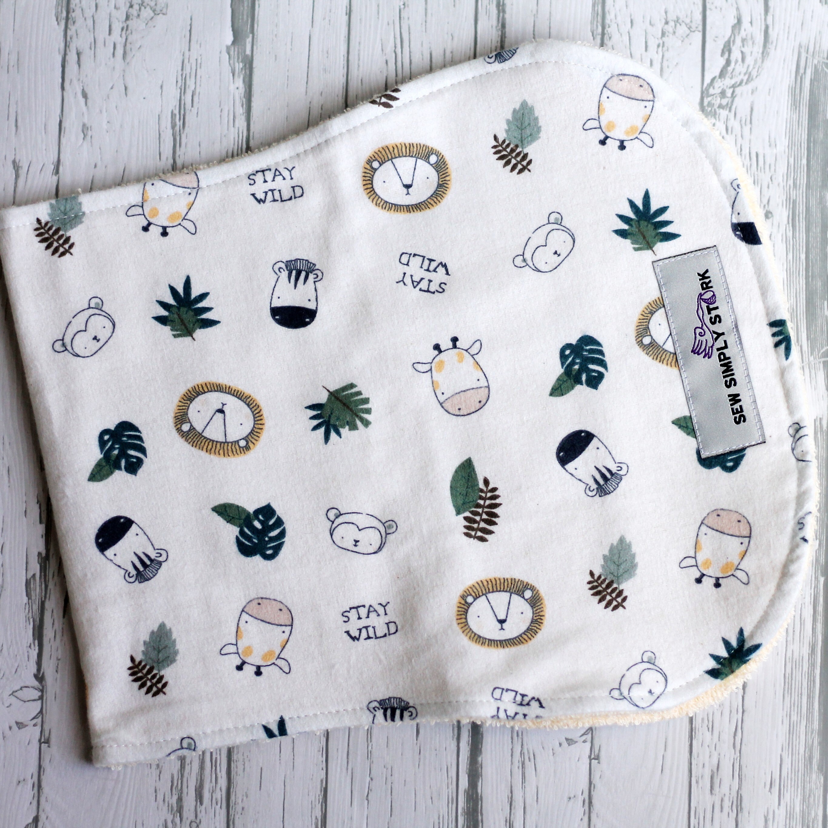 Zoo Animal Theme Burp Cloths Stay Wild Baby Gift Baby Burp | Etsy