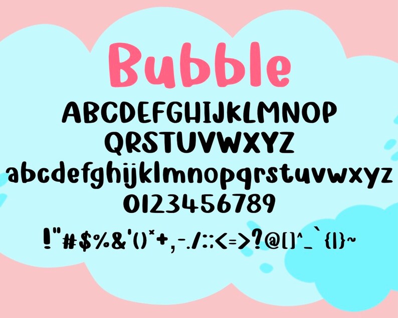 Bubble Modern Font Sans Serifs Font Handwritten font | Etsy