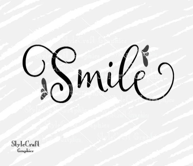 Smile SVG, Cricut, Silhouette, Smile Cut File,smile Vector, Smile Decal ...