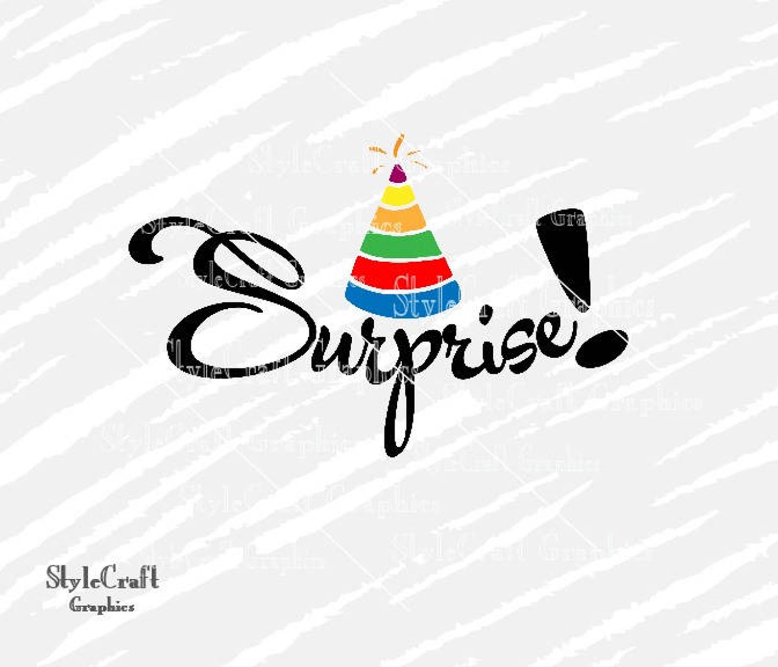 Surprise Svg Party Hat Svg Party Svg Svg Files for Cricut - Etsy