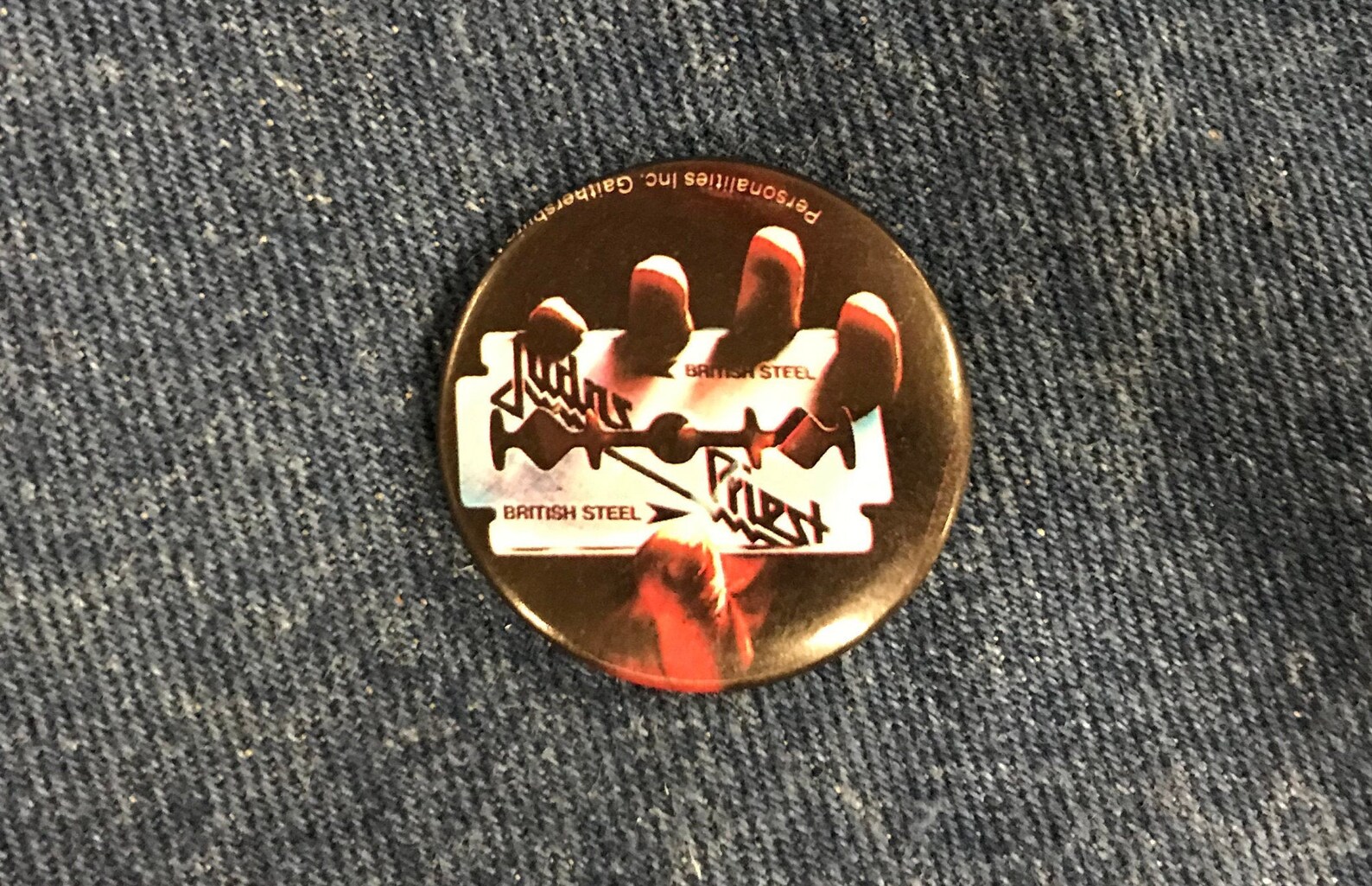Vtg. JUDAS PRIEST British Steel Razor Blade Button 80s | Etsy