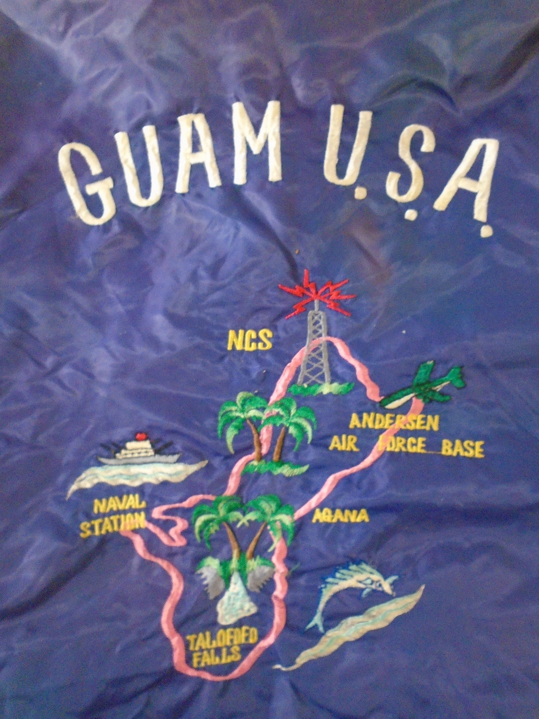 Vtg. 60s/70s Guam Souvenir Jacket Windbreaker Embroidered W/ Patches - Etsy