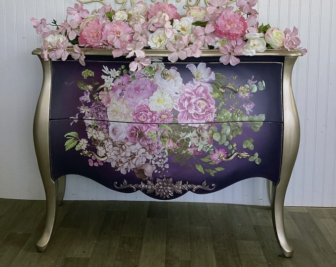Bombe Chest. Purple Dresser. Accent Table. Bedroom Chest. Entryway ...