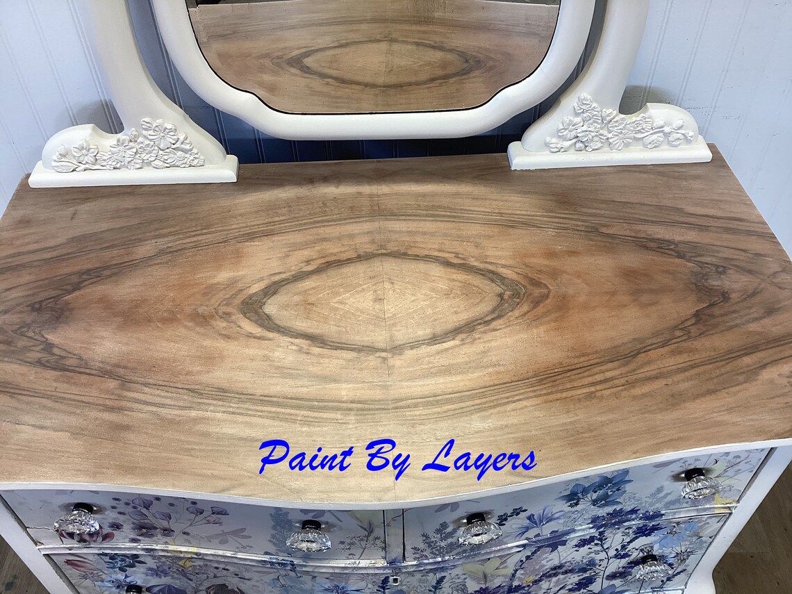 Dresser/ Vintage Small White Dresser With Mirror/ Princess Style Child ...