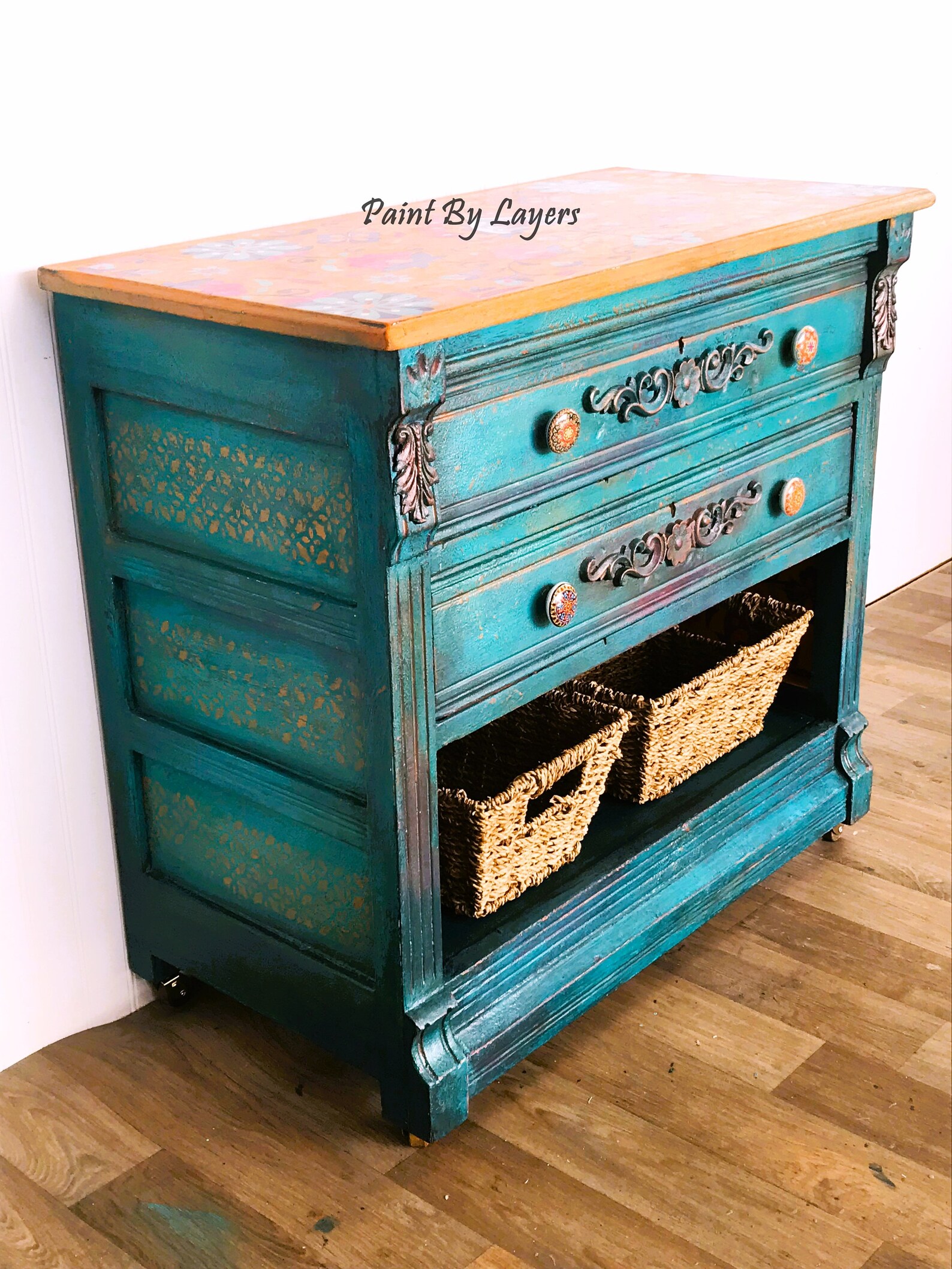 Southwest Boho Washstand Bathroom Storage Cabinet Bedside - Etsy