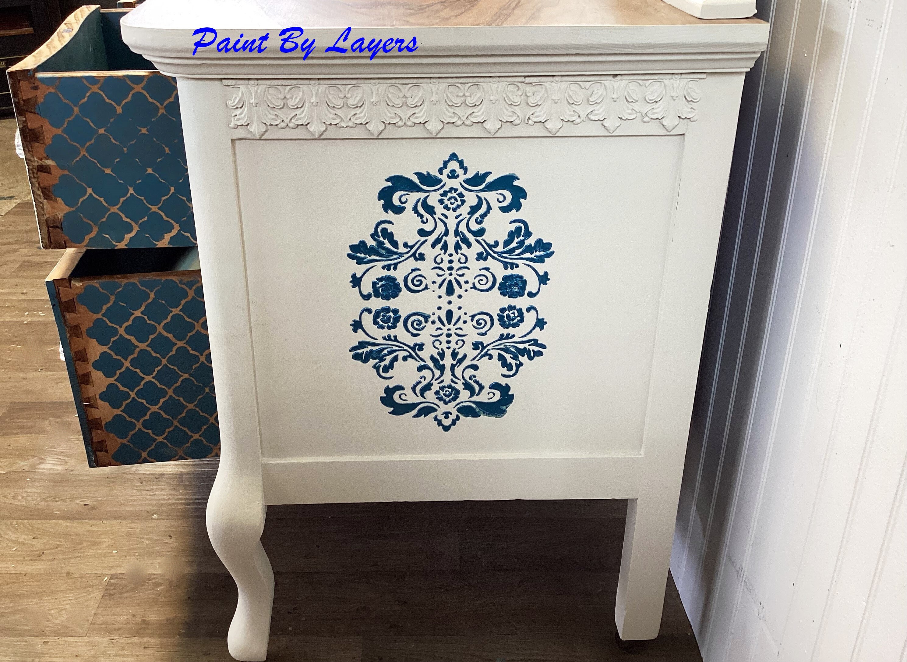 Dresser/ Vintage Small White Dresser With Mirror/ Princess Style Child ...