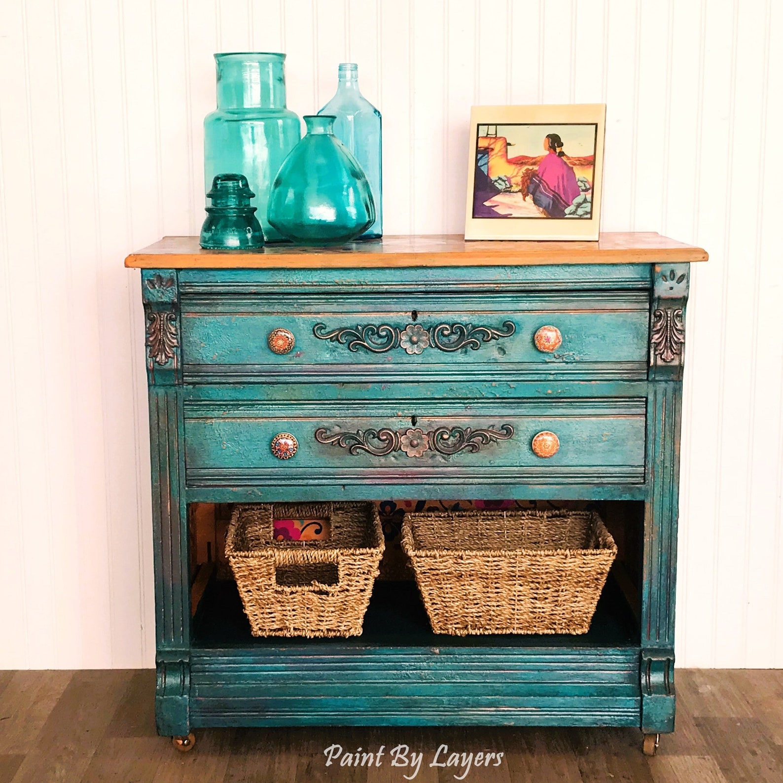 Southwest Boho Washstand Bathroom Storage Cabinet Bedside - Etsy