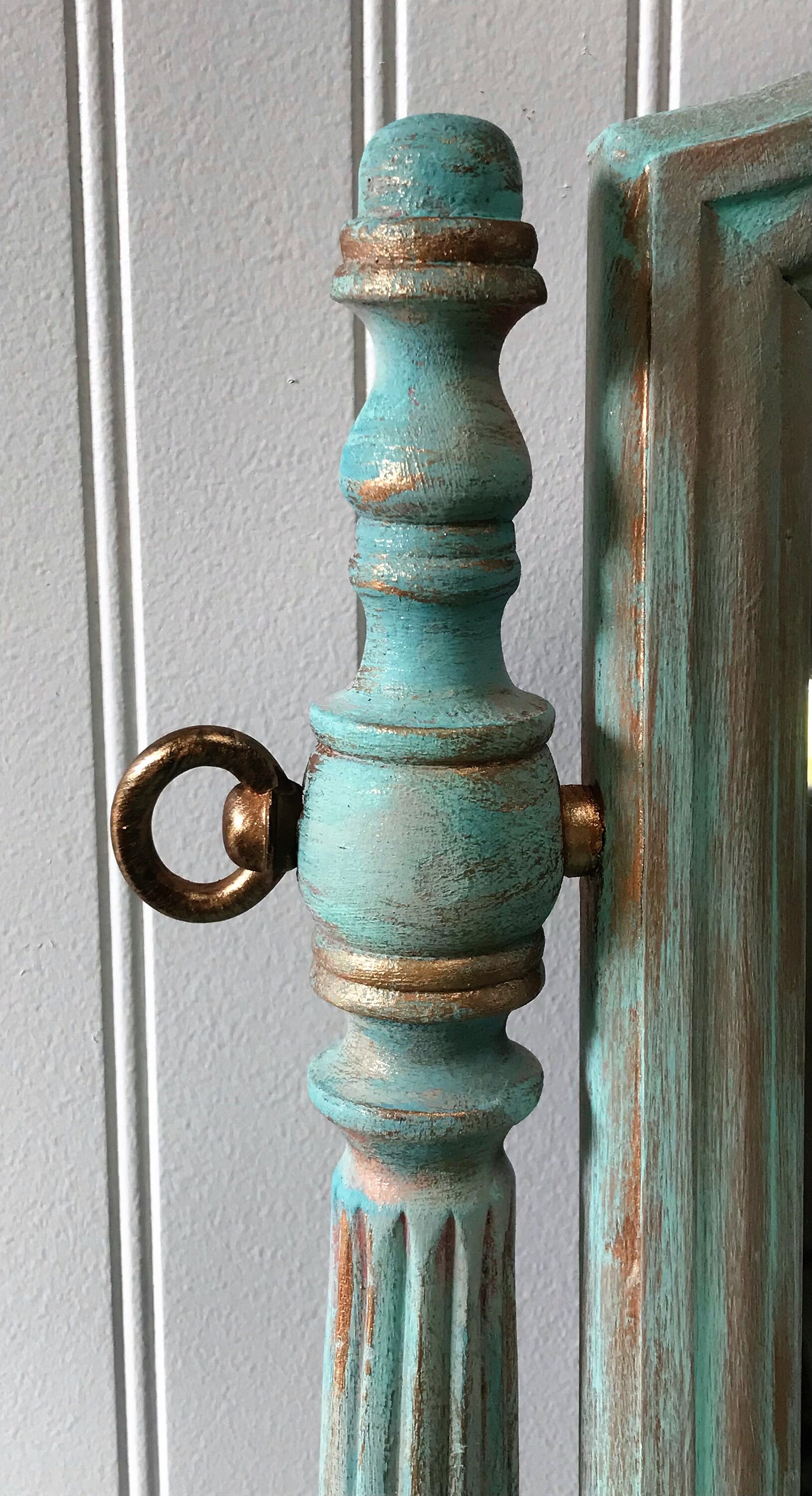 SOLD. Vintage Boho Painted Dresser With Mirror Beach House - Etsy