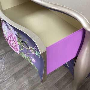 Bombe Chest. Purple Dresser. Accent Table. Bedroom Chest. Entryway ...