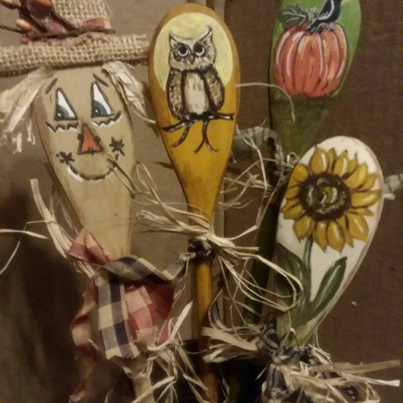 Painted Spoons - Etsy