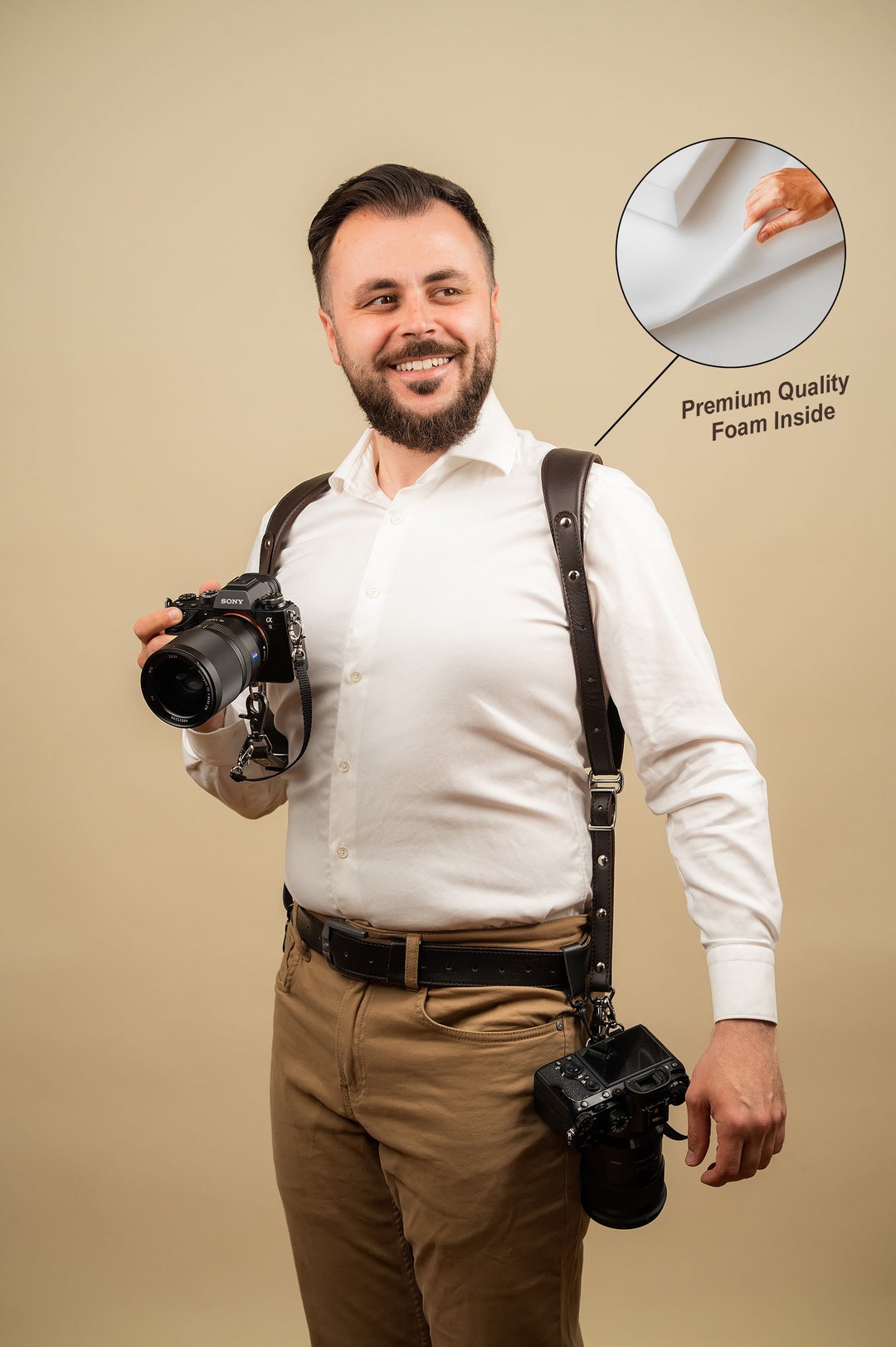 Ultra Light Weight Tow Body Camera Strap, Mirrorless Dual Camera Holder ...