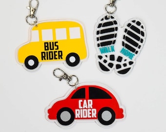 School Bus Backpack Tag - Etsy