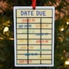 Digital File Only!! | Library Due Date Card Ornament | Library Ornament ...