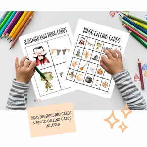 PRINTABLE Halloween Scavenger Hunt Bingo Game, Halloween Party Game ...