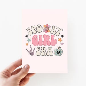 PRINTABLE Spooky Girl Era Pastel Halloween Print, Spooky Cute Wall Art ...