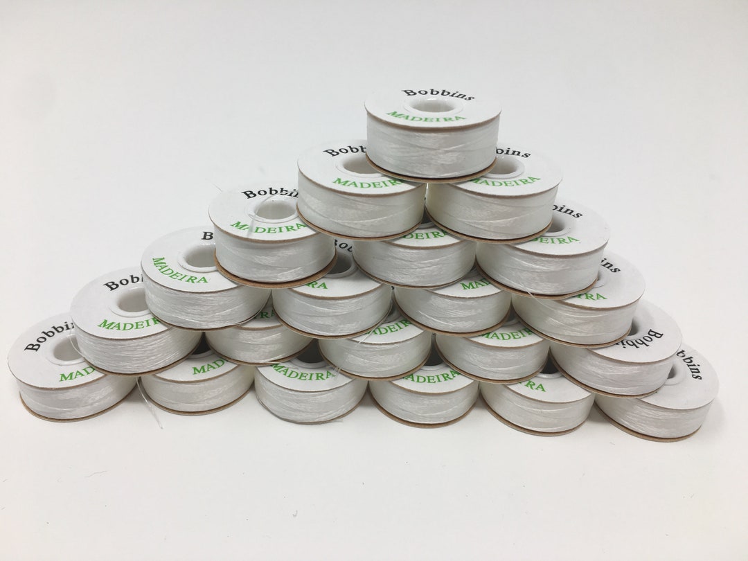 Madeira BOBBINS Machine Thread Bobbin Thread Black / White Embroidery ...