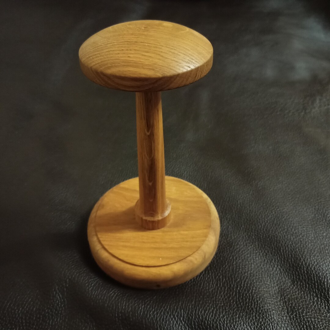 Wooden (oak) Helmet Stand - Wooden Helmet Holder - Pickelhaube Stand ...