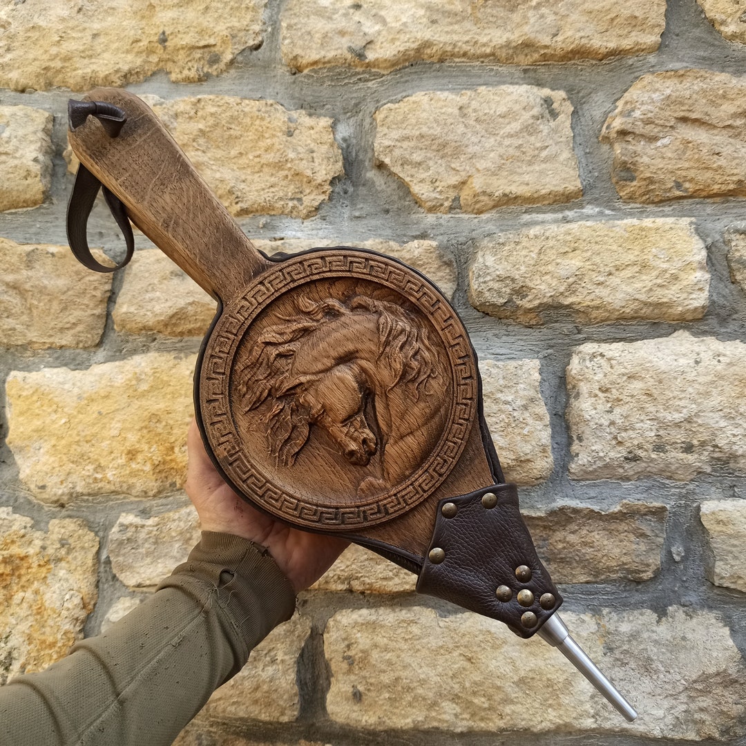 OUR NOVELTY Large Wooden Bellows Hand Crafted Wood Bellows Wood Air ...