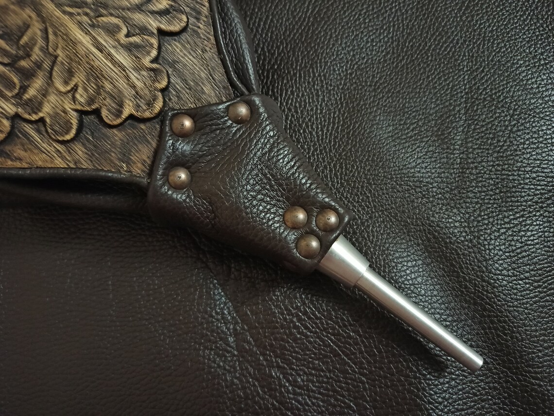 Solid Oak Wood Bellows Hand Crafted Genuine Leather Hand Bellows Carved ...