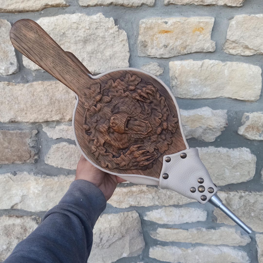 Solid Oak Wood Bellows - Traditional Hand Crafted Genuine Leather ...