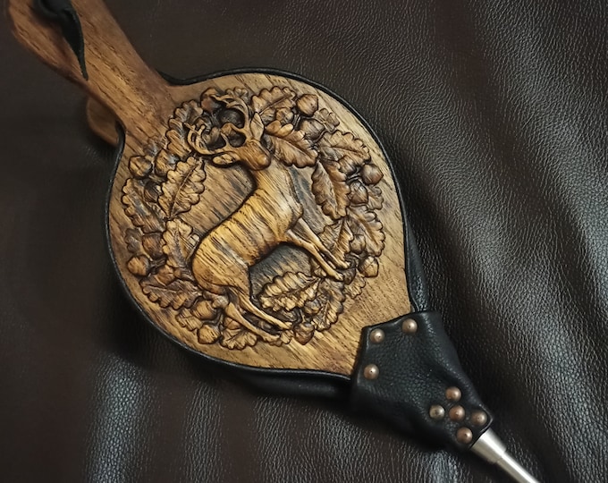 Solid Oak Wood Bellows Traditional Wooden Bellows Wood and Leather Air ...