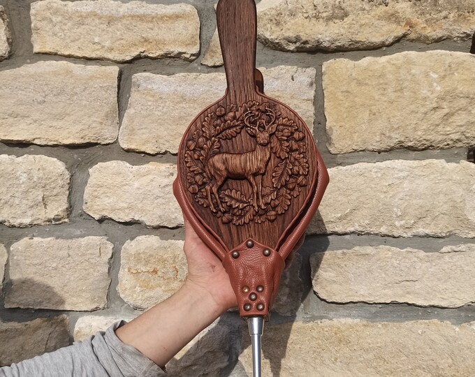 Solid Oak Wood Bellows With Longer Handle - Traditional Hand Crafted ...