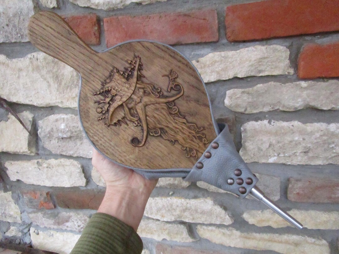 Solid Oak Wood Bellows - Traditional Hand Crafted Genuine Leather ...