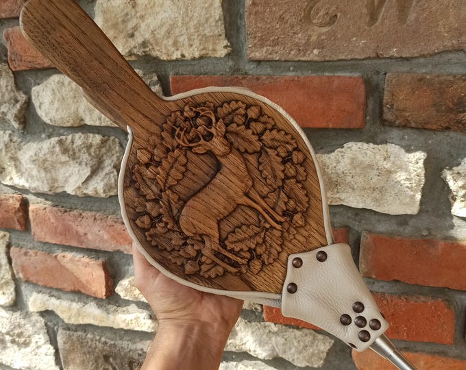 Solid Oak Wood Bellows - Traditional Hand Crafted Genuine Leather ...