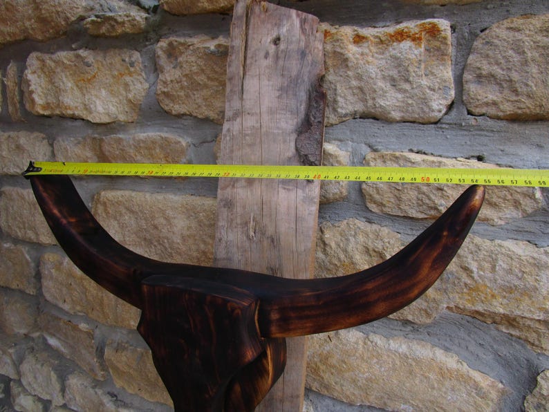 Wood Head,bulls Head Wall Hanging - Etsy