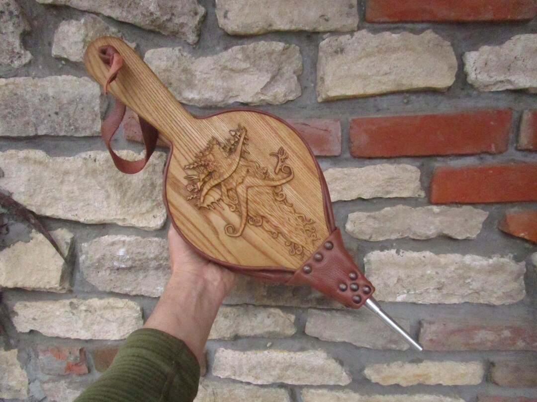 Fireplace Bellows - Hand Crafte Wood Bellows - Wood Air Blower ...