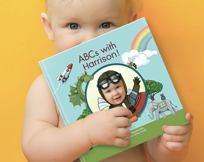 Abcs With Me Personalized Alphabet Book, Alphabet Baby Book, Baby Gift ...