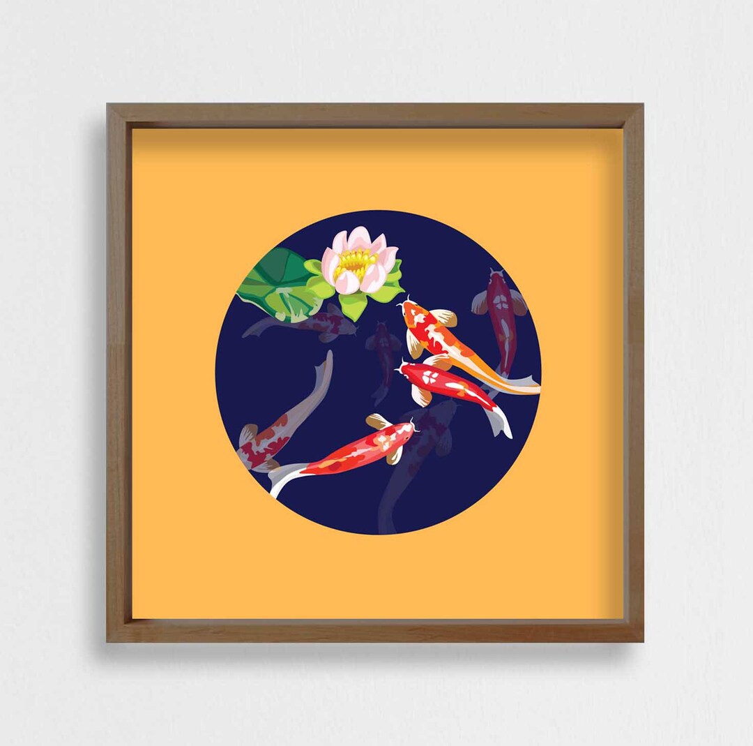 Koi Fish Pop Art. Digital Download by Jill Kang - Etsy