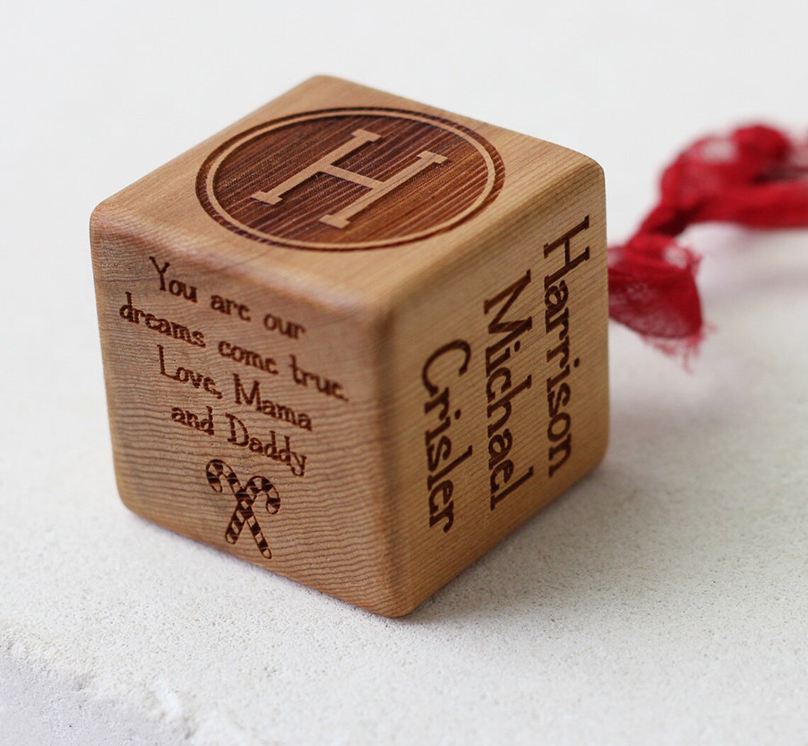 Candy Cane Baby First Holiday First Ornament Candycane Baby Block ...