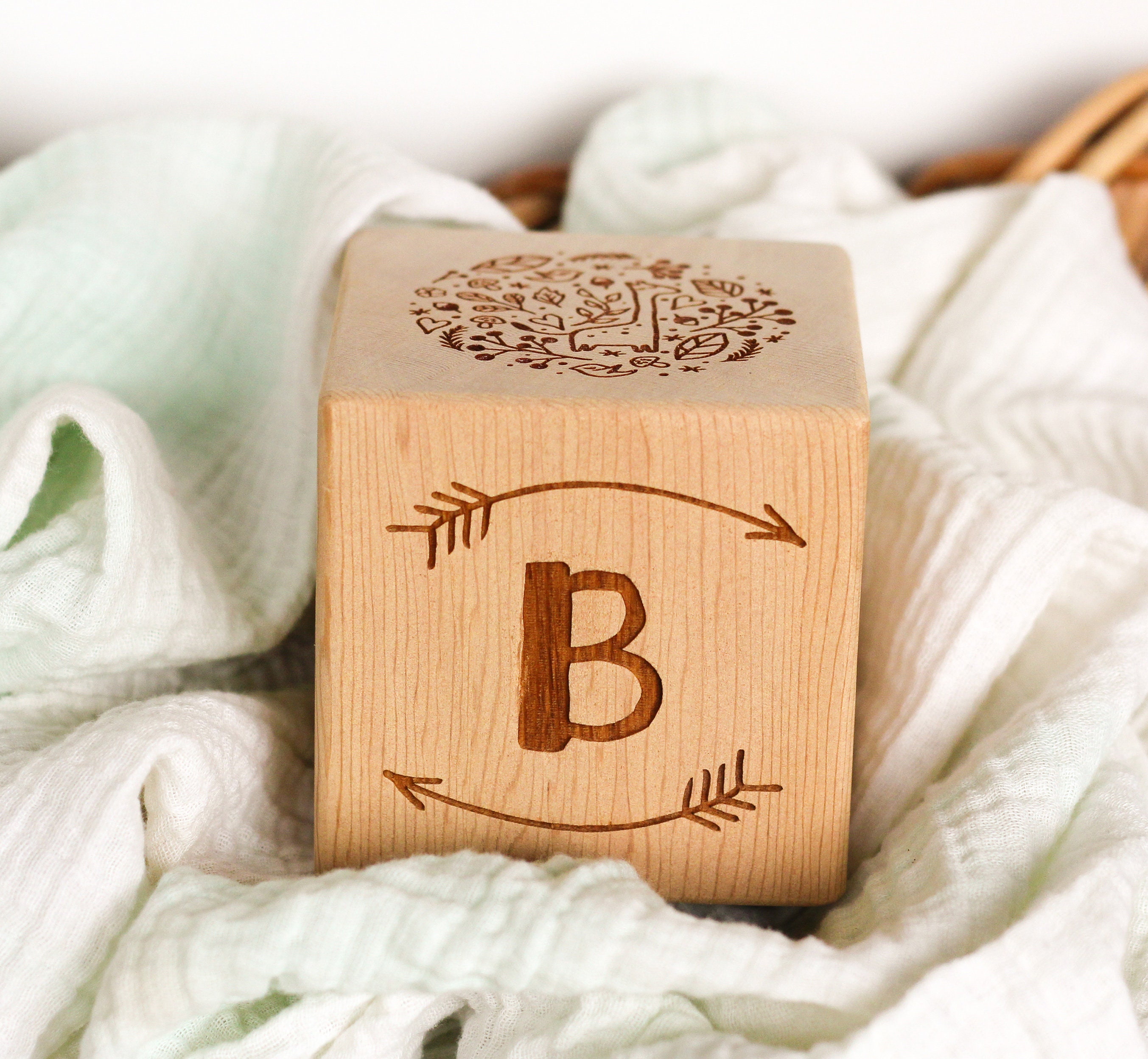 Nursery Decor Block, Newborn Baby Gift, Custom Baby Block, Trendy Baby ...