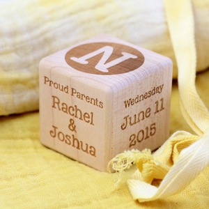 Baby Block First Birthday Milestone Block Personalized Gift New Baby ...