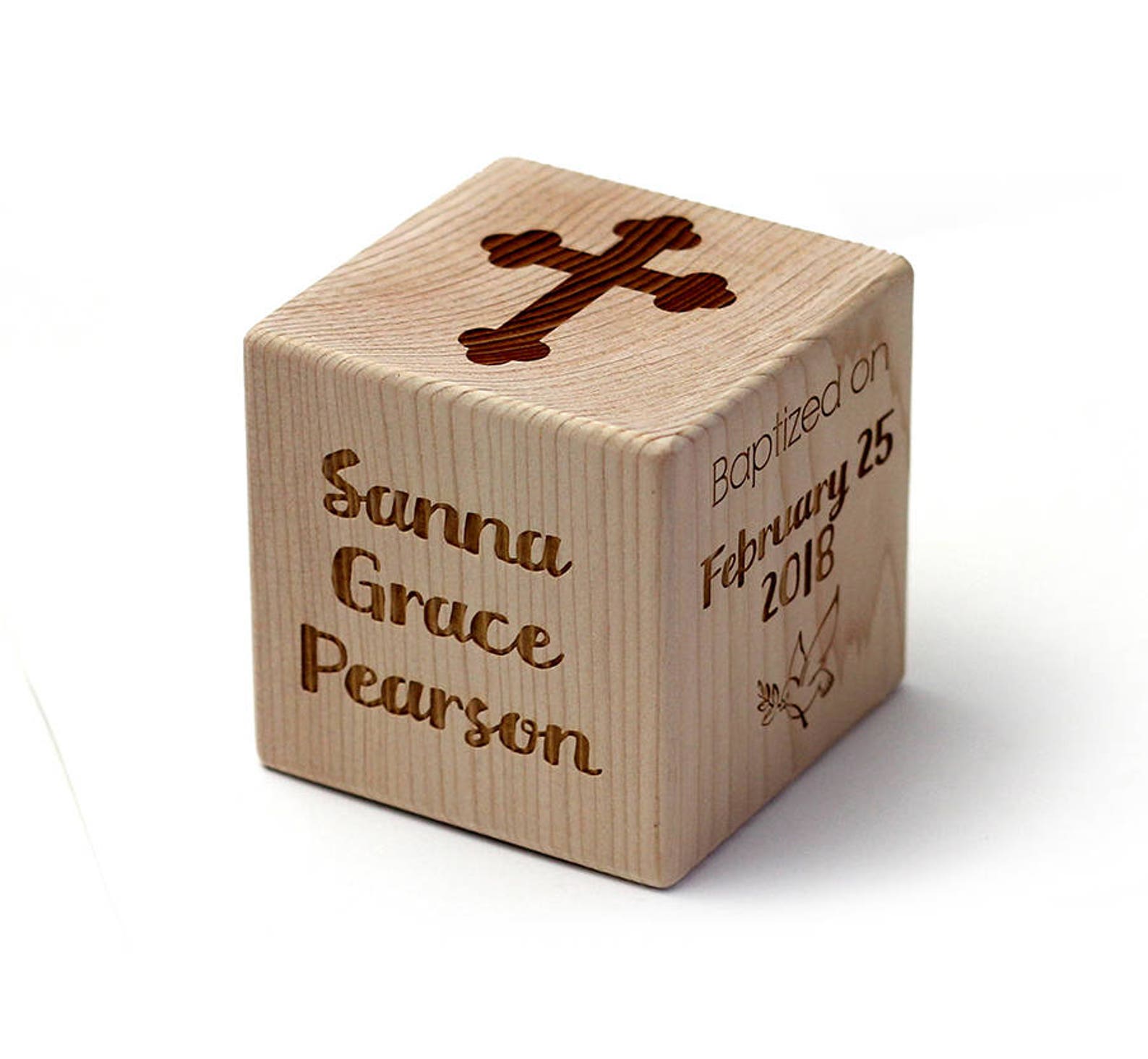 Baptism Christening Dedication Catholic Gift Block Personalized Gift ...