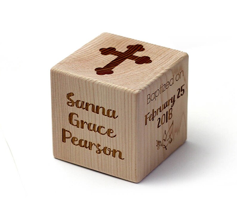 Baptism Christening Dedication Catholic Gift Block - Etsy