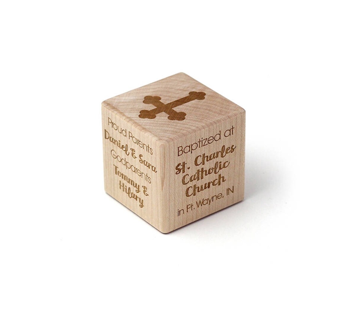 Baptism Christening Dedication Catholic Gift Block Personalized Gift ...