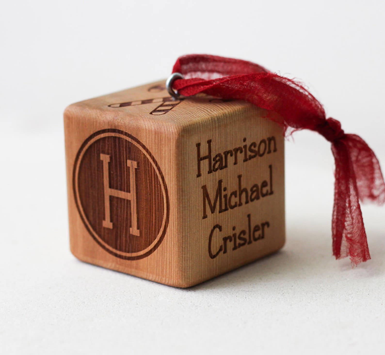 Candy Cane Baby First Holiday First Ornament Candycane Baby Block ...