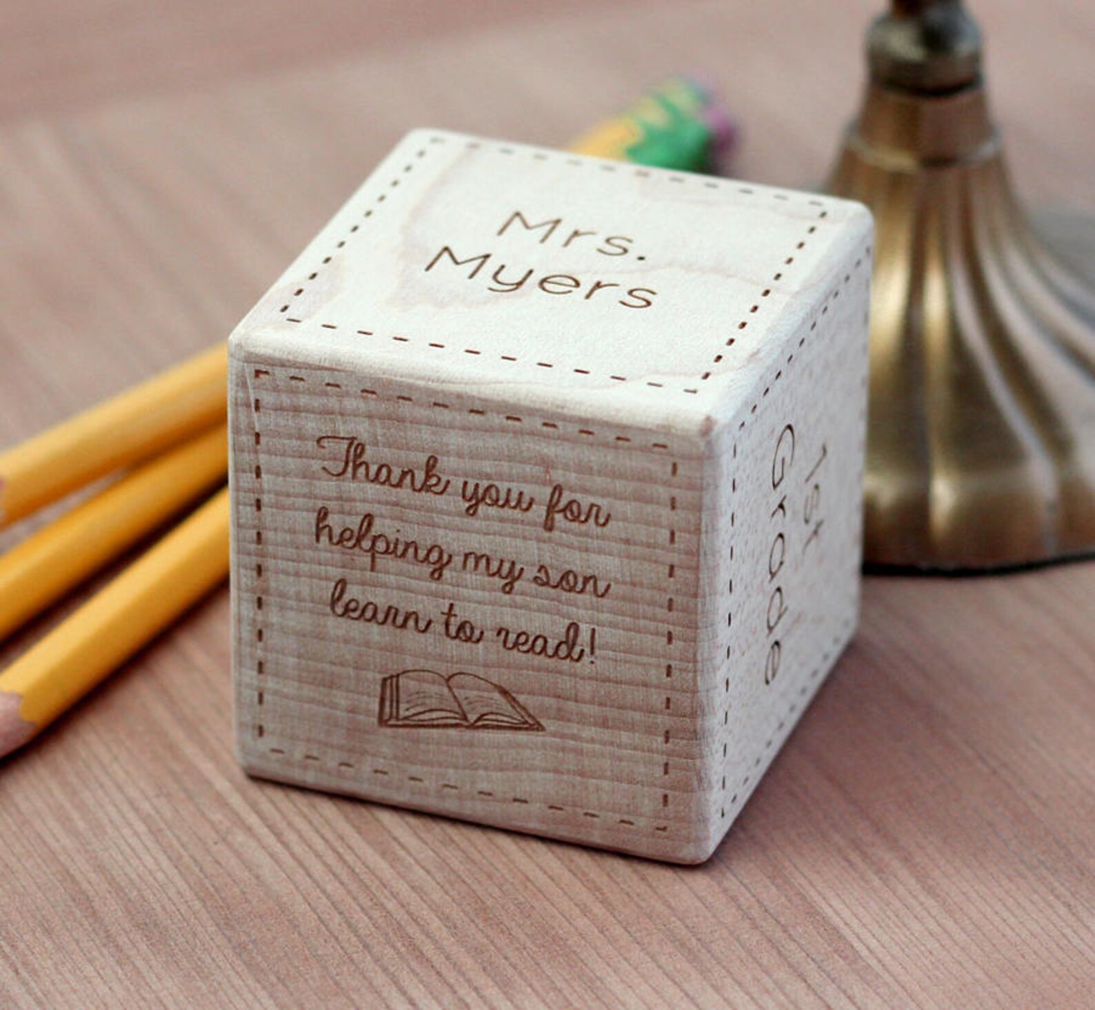 Teacher Gift Custom Gift for Teachers Block Wooden Block | Etsy