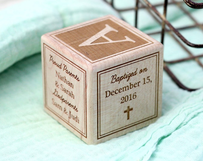 Baptism Block Christening Dedication Catholic Gift Block Personalized ...
