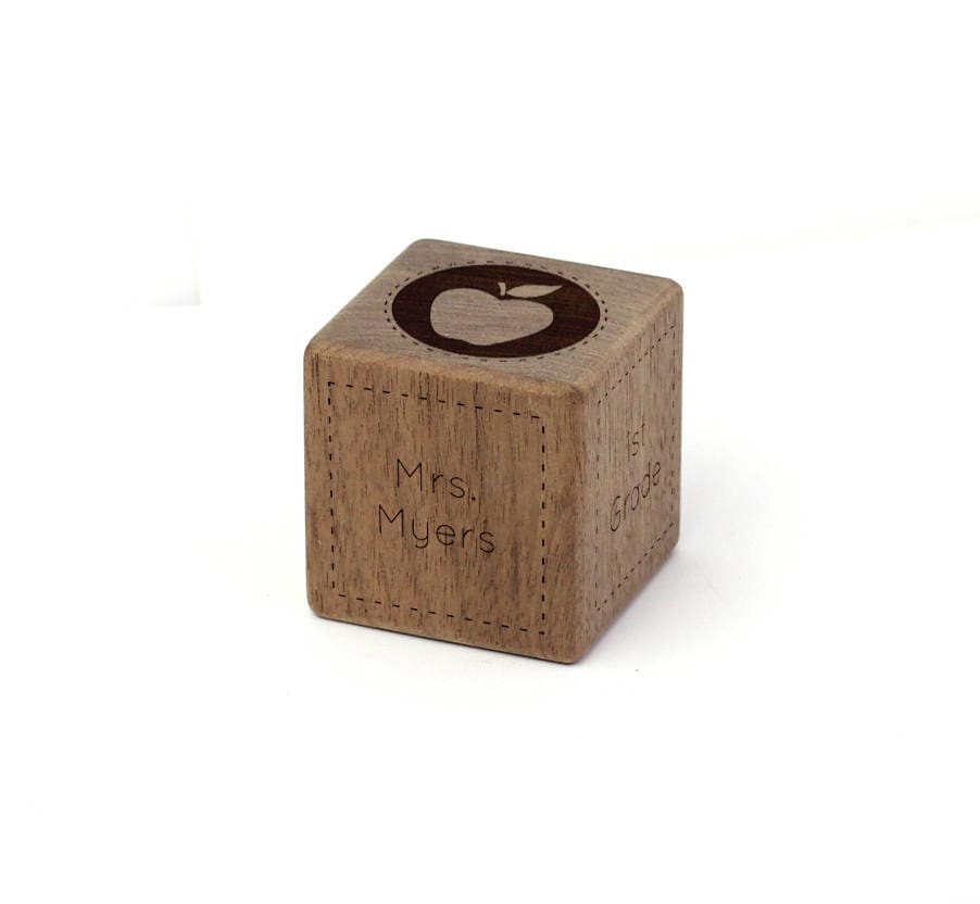 Teacher Gift Custom Gift for Teachers Block Wooden Block | Etsy